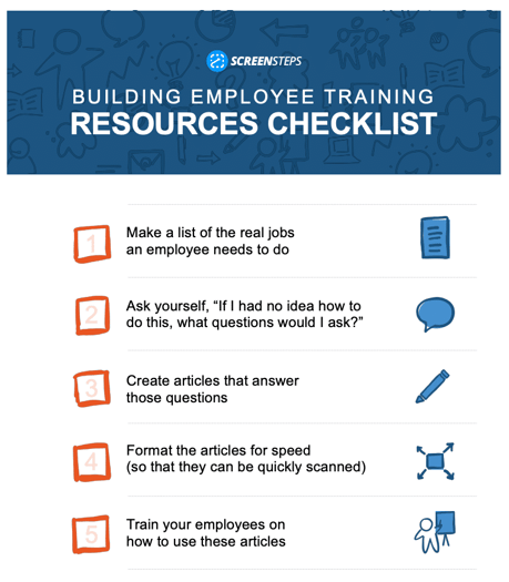 Checklist For Building Employee Training Resources | ScreenSteps